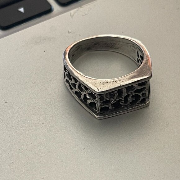 Source Unknown | Accessories | Mid Century Modern Brutalist Mens Pinky ...